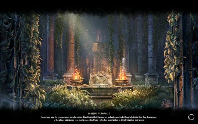 Акрополь Диренни — Википедия по игре The Elder Scrolls Online